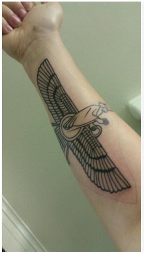 Black ink egyptian deity forearm tattoo - Tattooimages.biz Black ink egyptian deity forearm tattoo - Tattooimages.biz